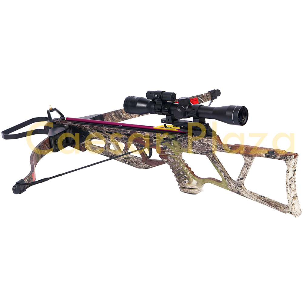180 Lb Black Camouflage Camo Hunting Crossbow Bow 4x20 Scope 7 Arrows